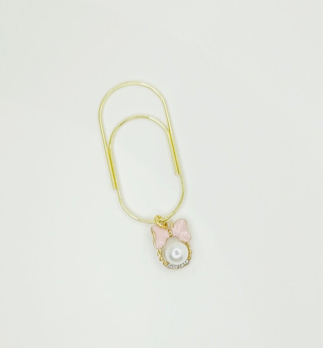 Gold Jumbo Paper Clip Bookmark: Planner Accessory With Charm - Etsy
