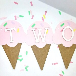 Ice Cream Birthday Banner | Ice Cream Cone Banner | Birthday Banner ...