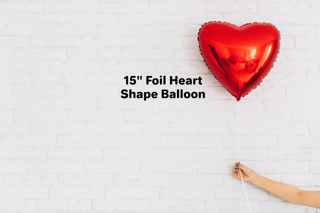 Heart Shape Foil Balloon, Birthday Party, Different Colors, Valentines ...