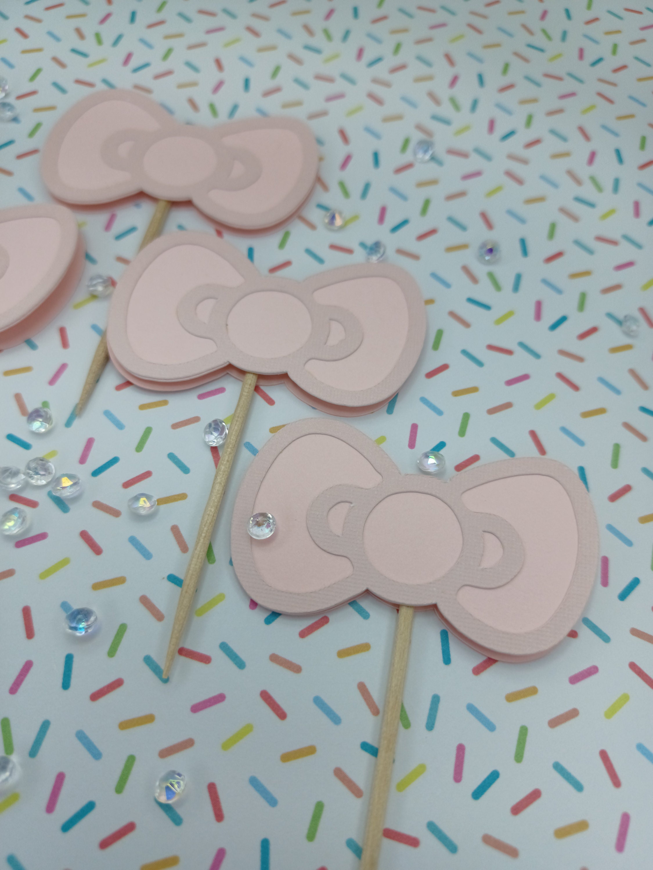 Kawaii Kitty Cupcake Toppers | Pink Kitty Topper | Cupcake Topper ...