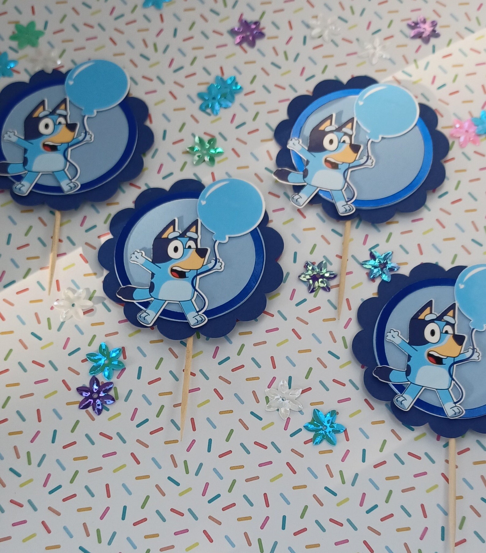 Bluey Cupcake Toppers Bluey Topper Cupcake Topper Birthday Cake Topper ...