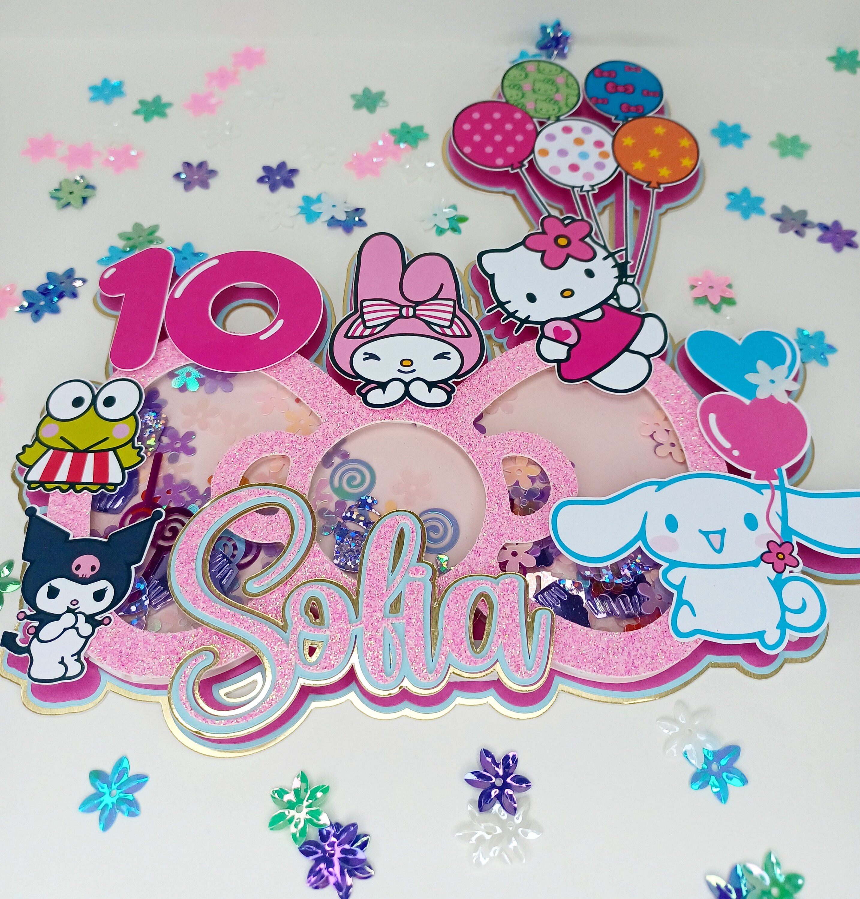 Shaker Cake Topper Cinna Bunny Cake Topper Cupcake Topper Birthday Cake ...