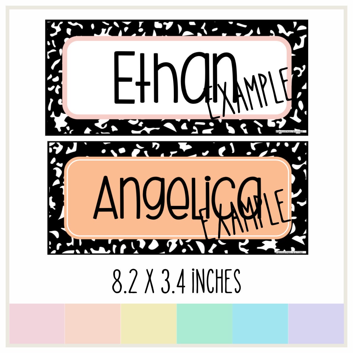 Editable Composition Notebook Pastels - Etsy