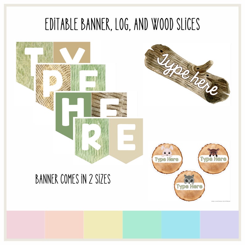 Editable Back to School Woodland Bulletin Board Kit | Calming ...