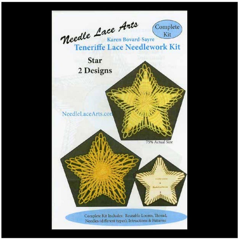 Star Large Teneriffe Lace Needlework Complete Kit Tenerife Sol Lace - Etsy