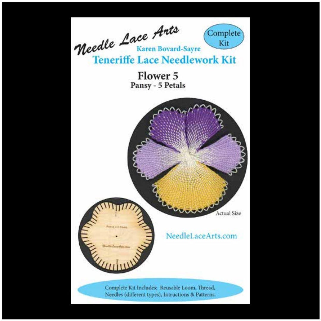 Flower #5 Teneriffe Lace Needlework Complete Kit Tenerife Sol Lace - Etsy