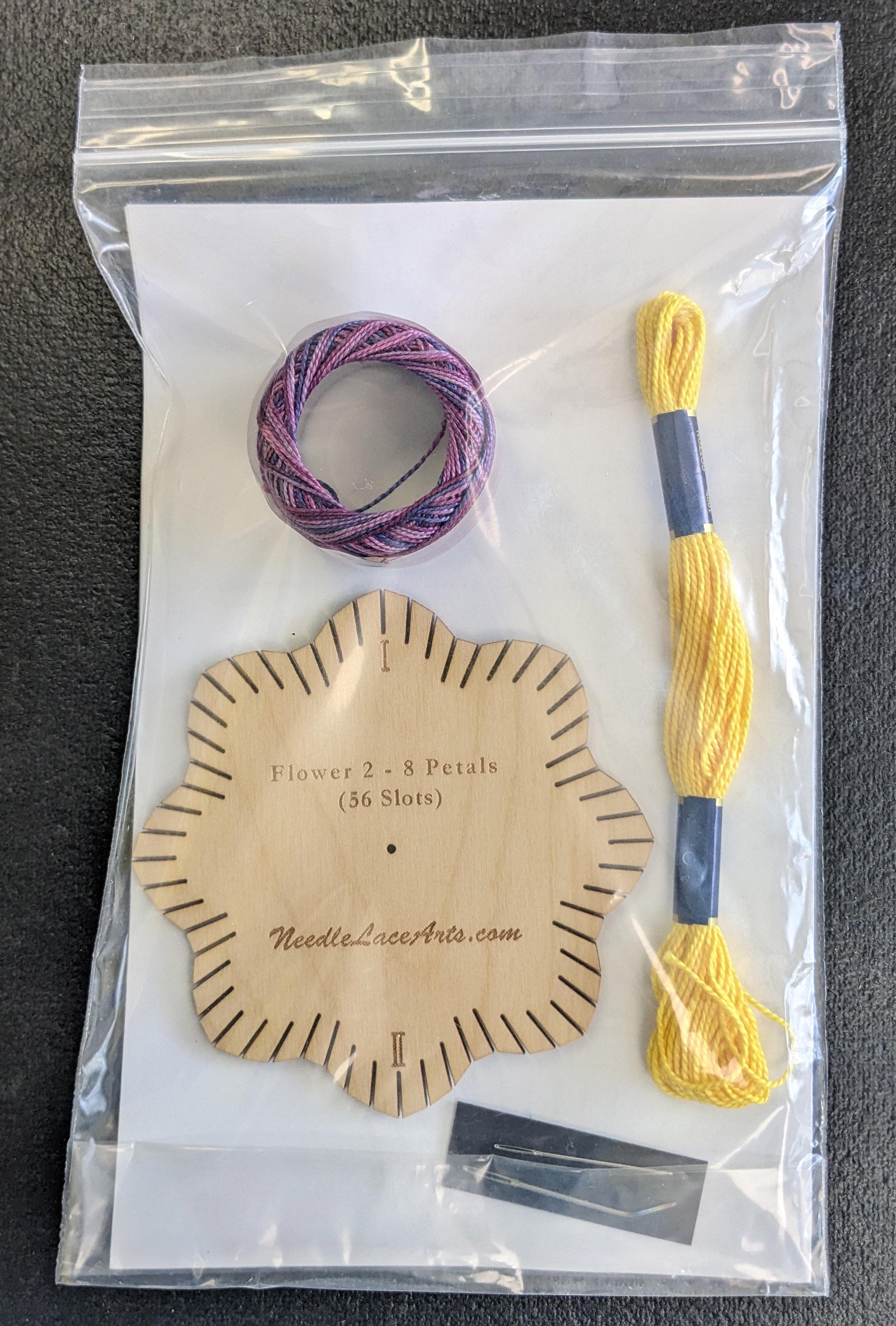 Flower #2 Teneriffe Lace Needlework Complete Kit Tenerife Sol Lace - Etsy