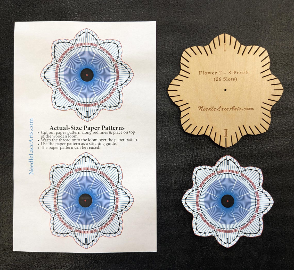 Flower #2 Teneriffe Lace Needlework Complete Kit Tenerife Sol Lace - Etsy