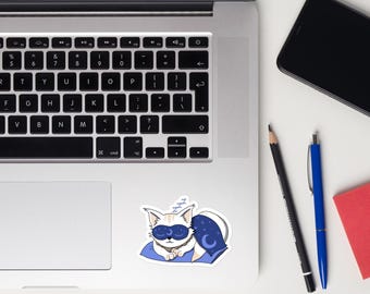 Cute Sleeping Cat Sticker - Etsy