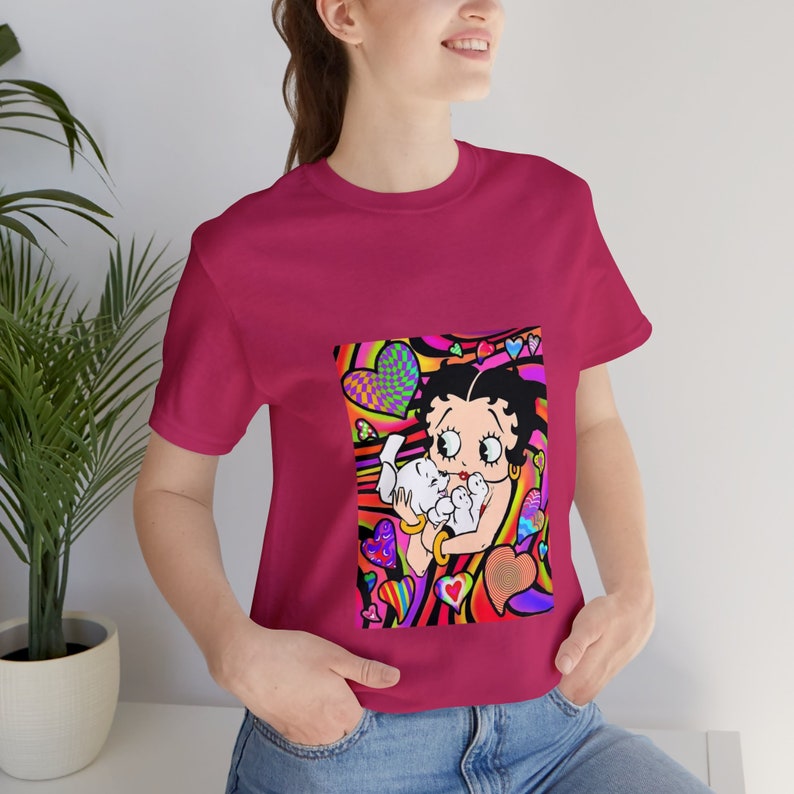 Betty Boop T Shirt, Rainbow Betty Boop T Shirt, Colorful 90's T Shirt ...