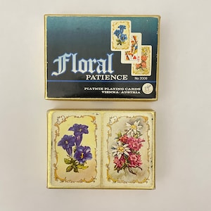 Vintage Piatnik "floral Patience" Boxed Set Double Deck Ladies Playing Cards. - Etsy