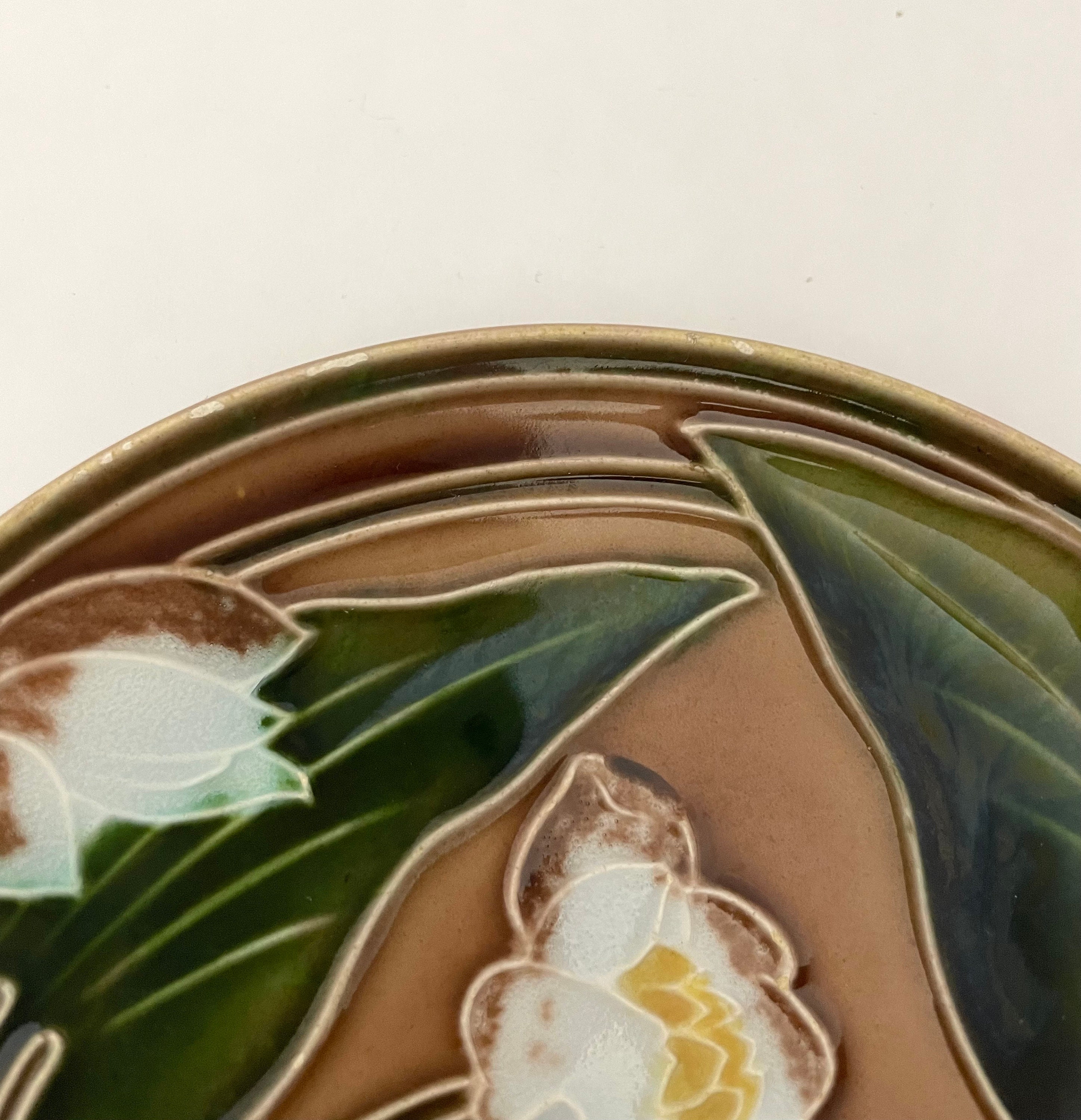 VBS Villeroy, Boch & Schramberg ART NOUVEAU Majolica Dessert Plate Set ...