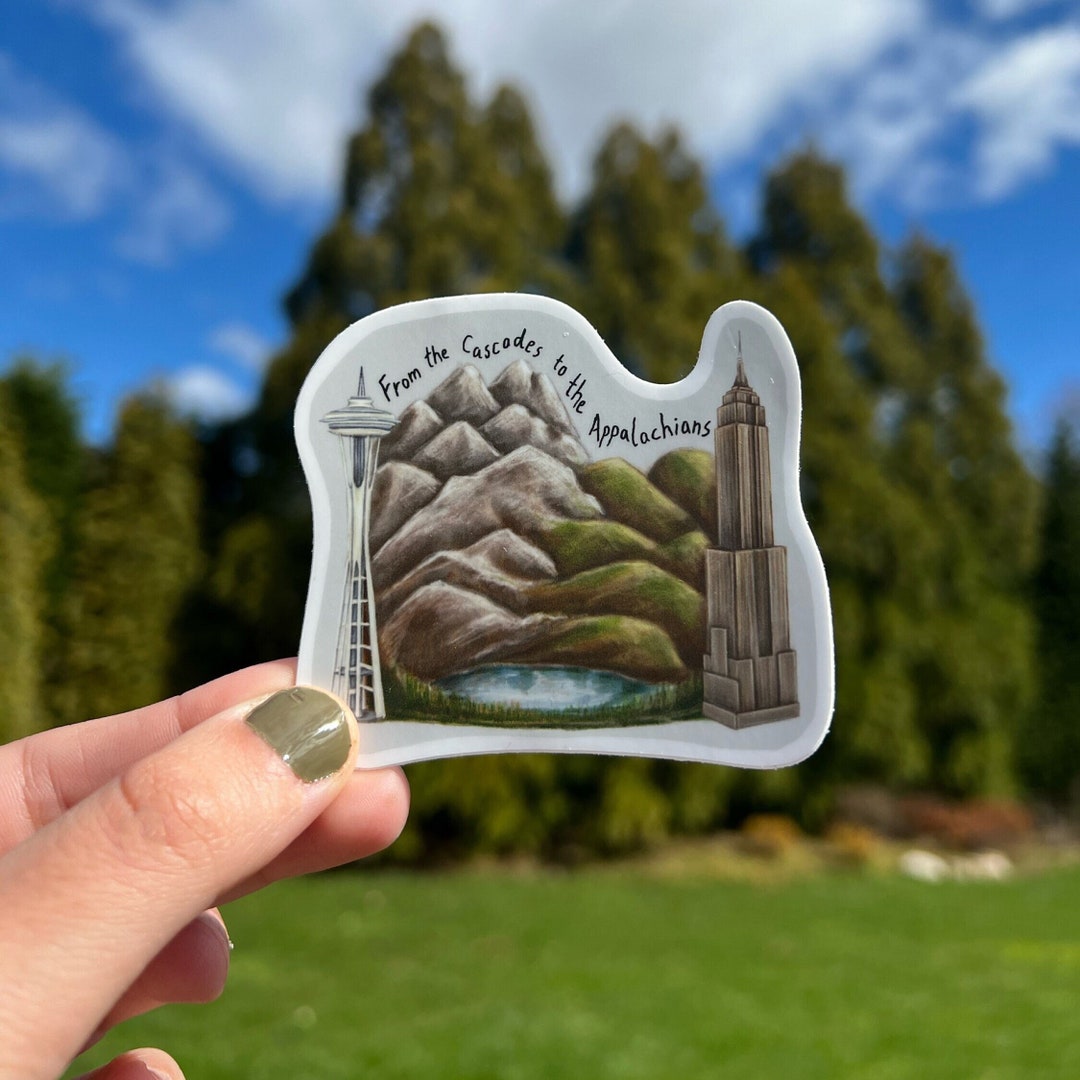 Cascades and Appalachian Mountains|hiking Sticker|mountains Sticker ...