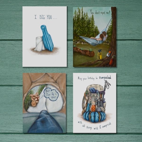 Hiking Greeting Cards - Etsy