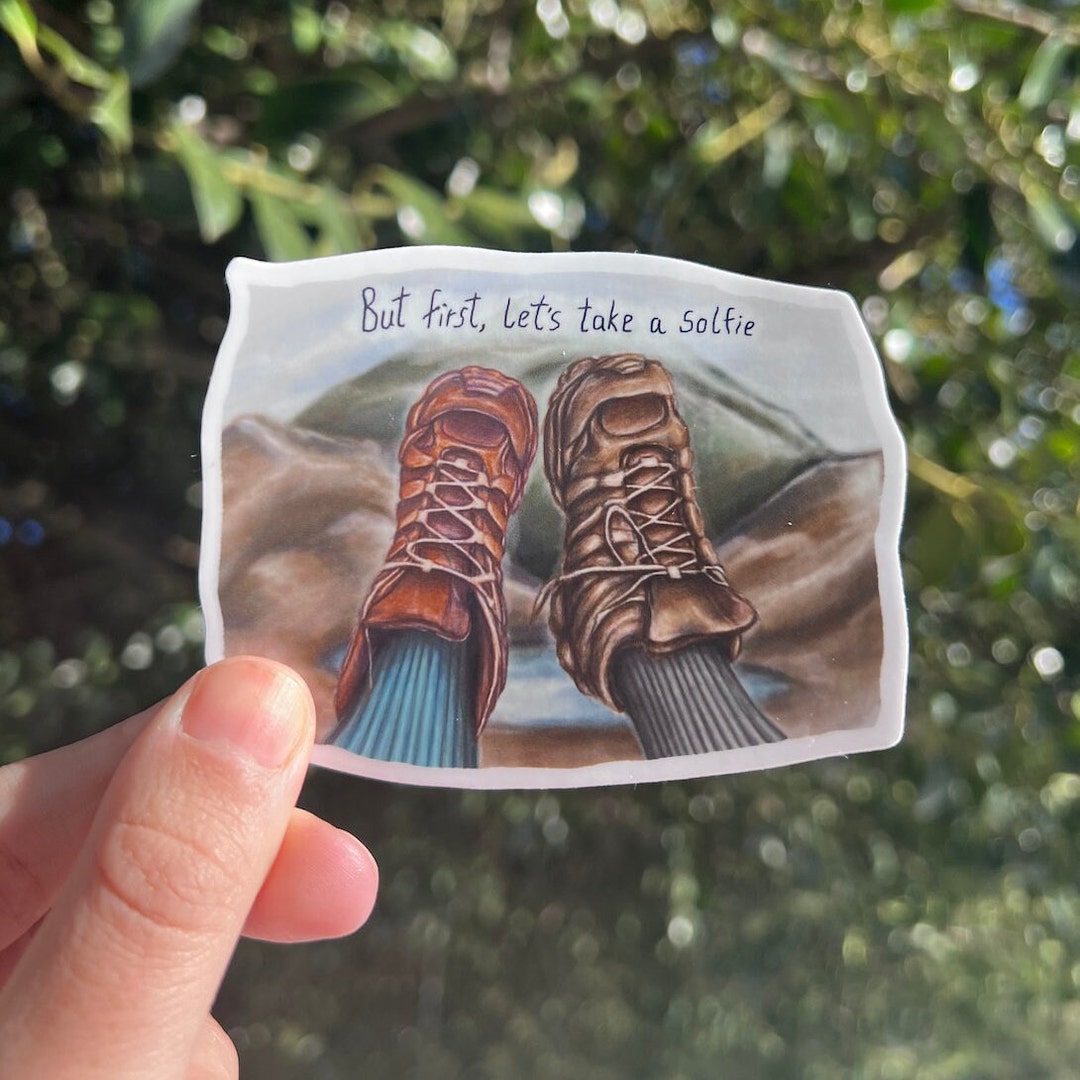 Let's Take A Solfie Sticker|hiking Sticker|sticker for Hikers|gift for ...