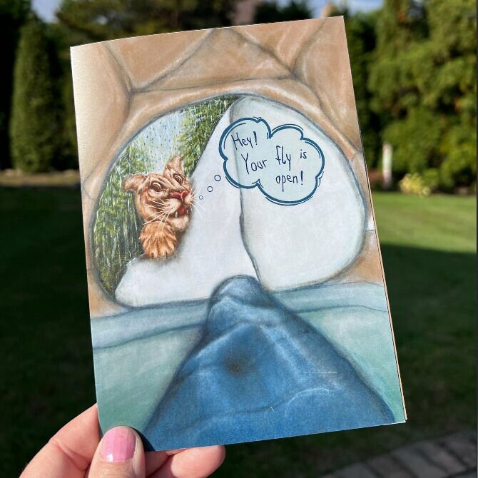 Your FLY is Open|greeting Card|hiking Greeting Card|birthday Card for ...