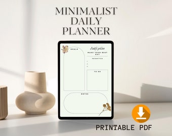 Minimalist Daily Planner Printable Daily to Do List for - Etsy