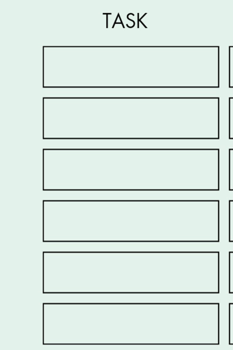 Blank Chore Chart - Etsy