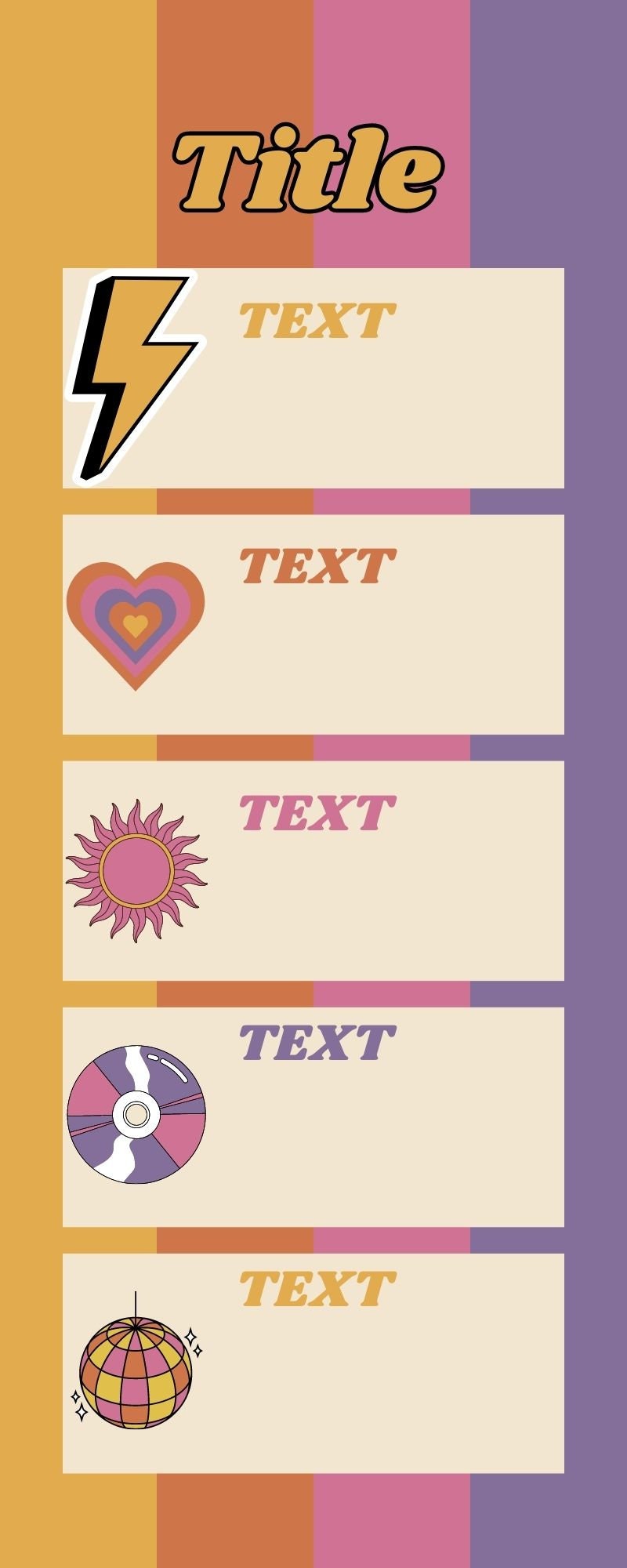 Retro Style Infographic Templates - Etsy