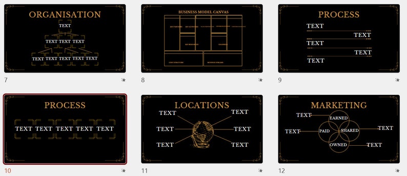 Fancy Business Slides Template - Etsy