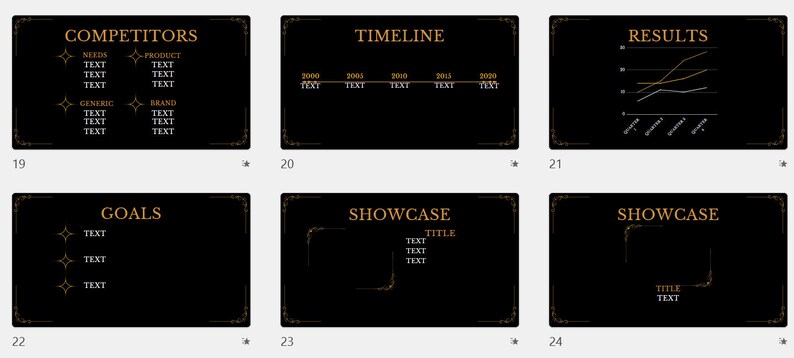 Fancy Business Slides Template - Etsy