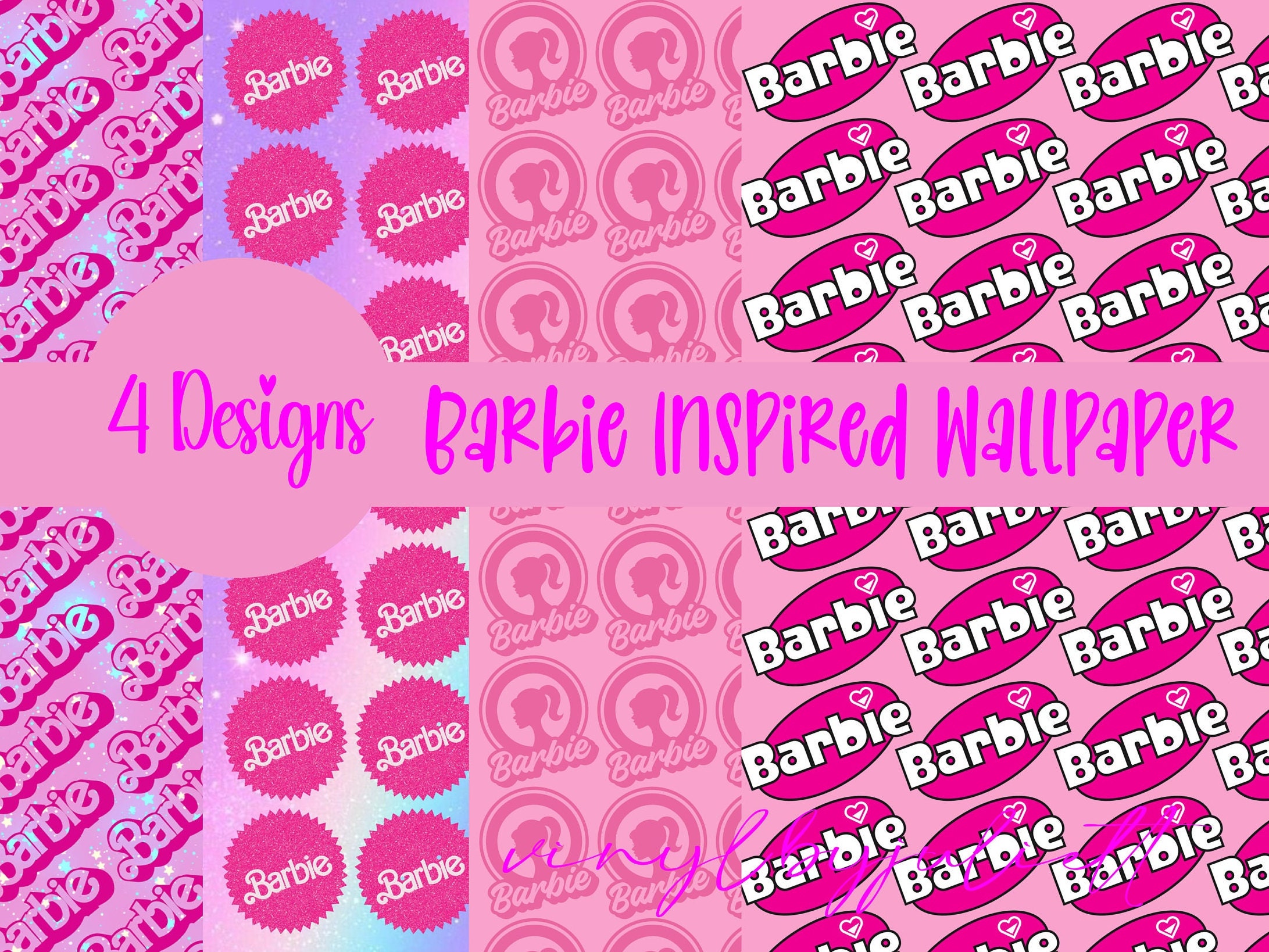 Barbi Inspired Digital Paper Digital Barbi Paper PNG - Etsy
