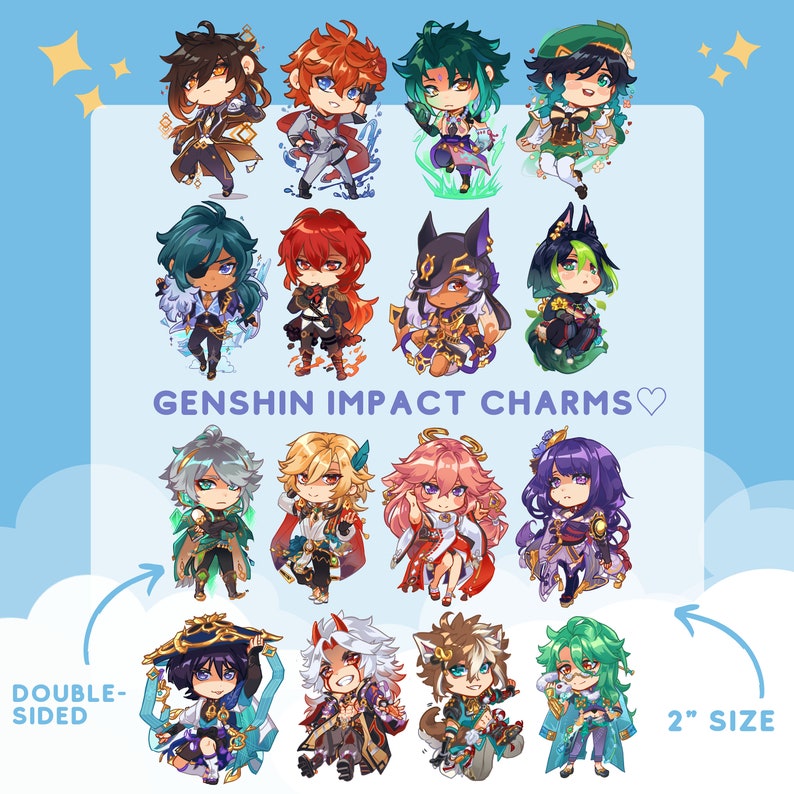 Genshin Impact Charms - Etsy
