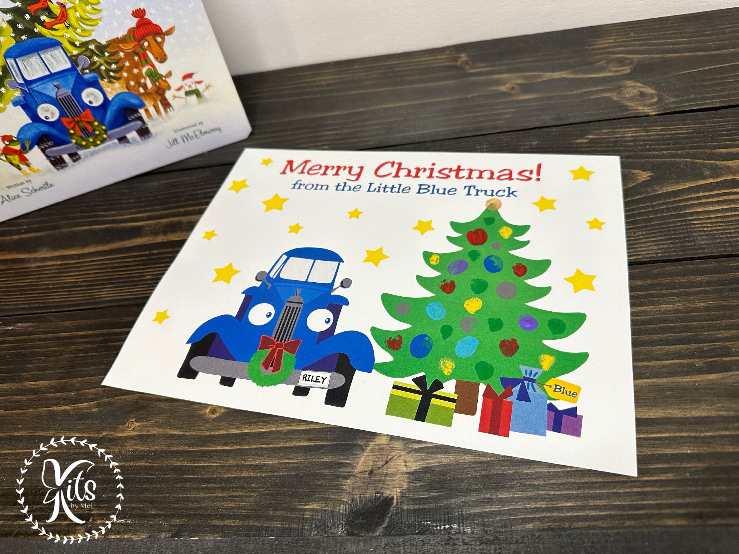 Little Blue Truck's Christmas Inspired Fingerprint Craft DIGITAL Files ...