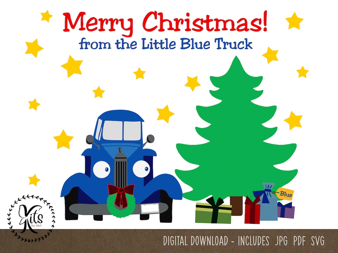 Little Blue Truck's Christmas Inspired Fingerprint Craft DIGITAL Files ...