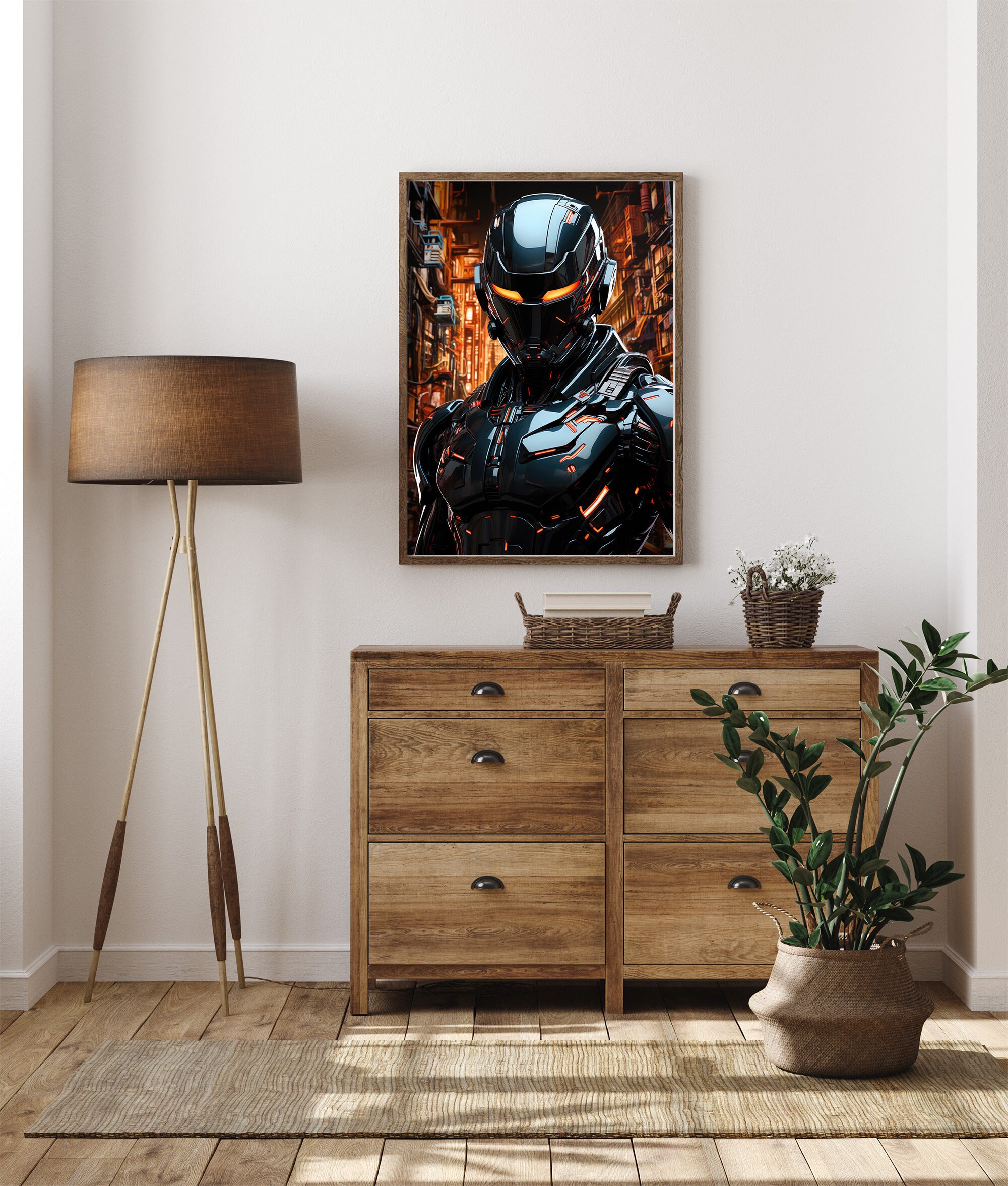 Futuristic Sci-fi Character Robot AI Digital Print Downloadable Print ...