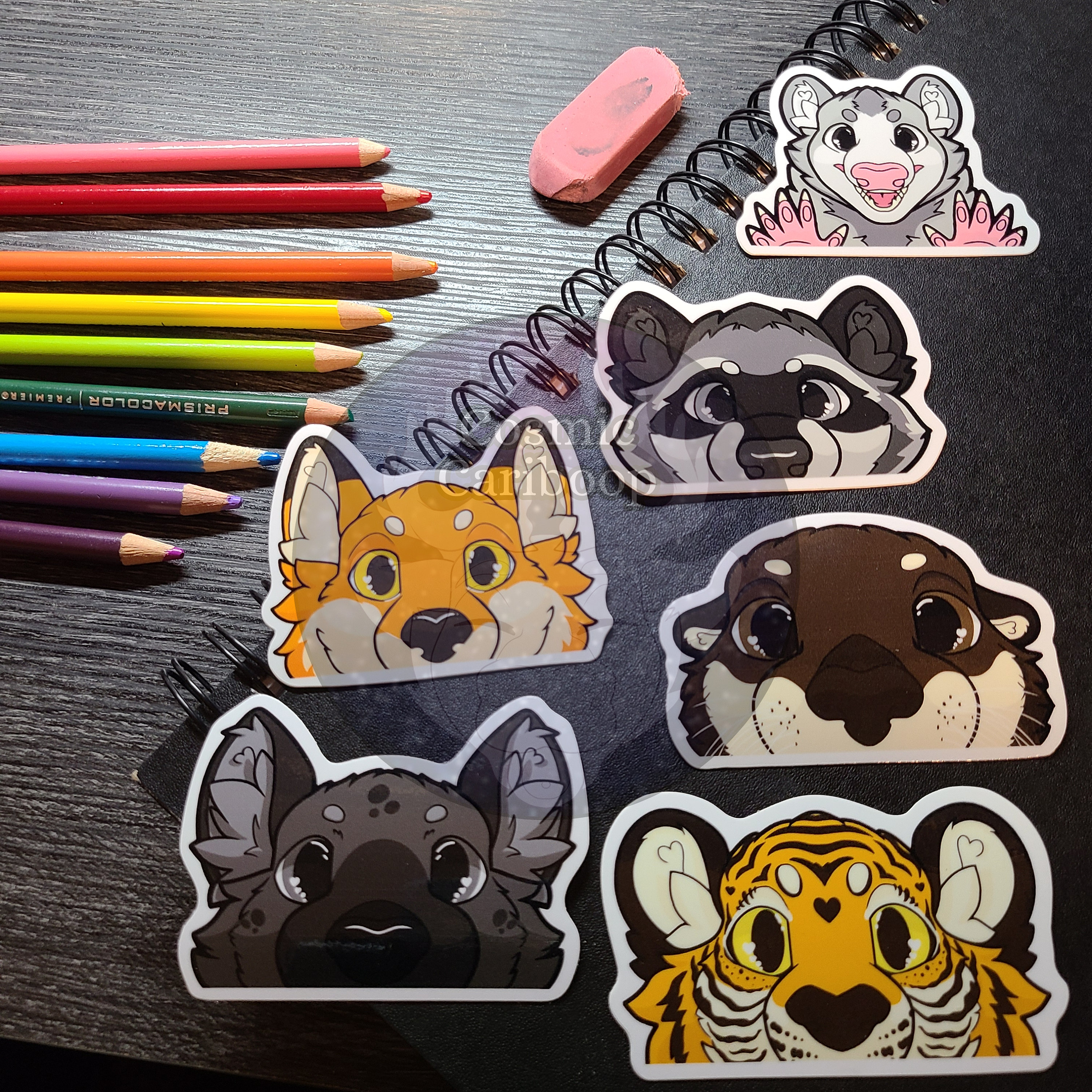 Peeker Stickers | Cute Waterproof Furry Friends Animal Bumper Window ...