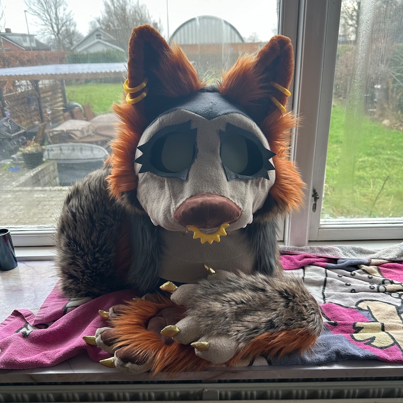 Dino Dog Fursuit Partial Premade - Etsy