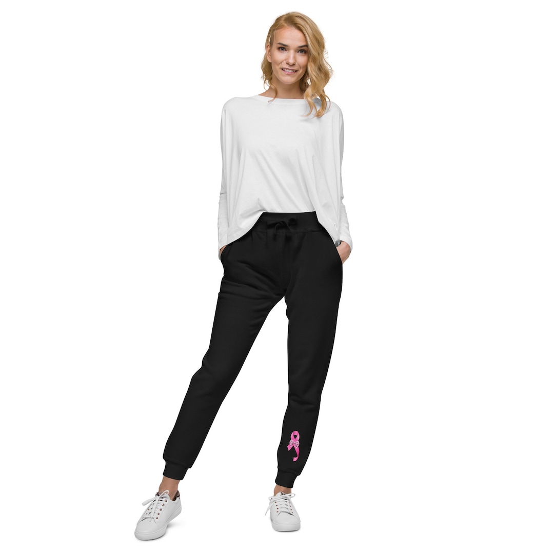 Pink Ribbon Breast Cancer Design Jogging Pants With Pocket Detail ...