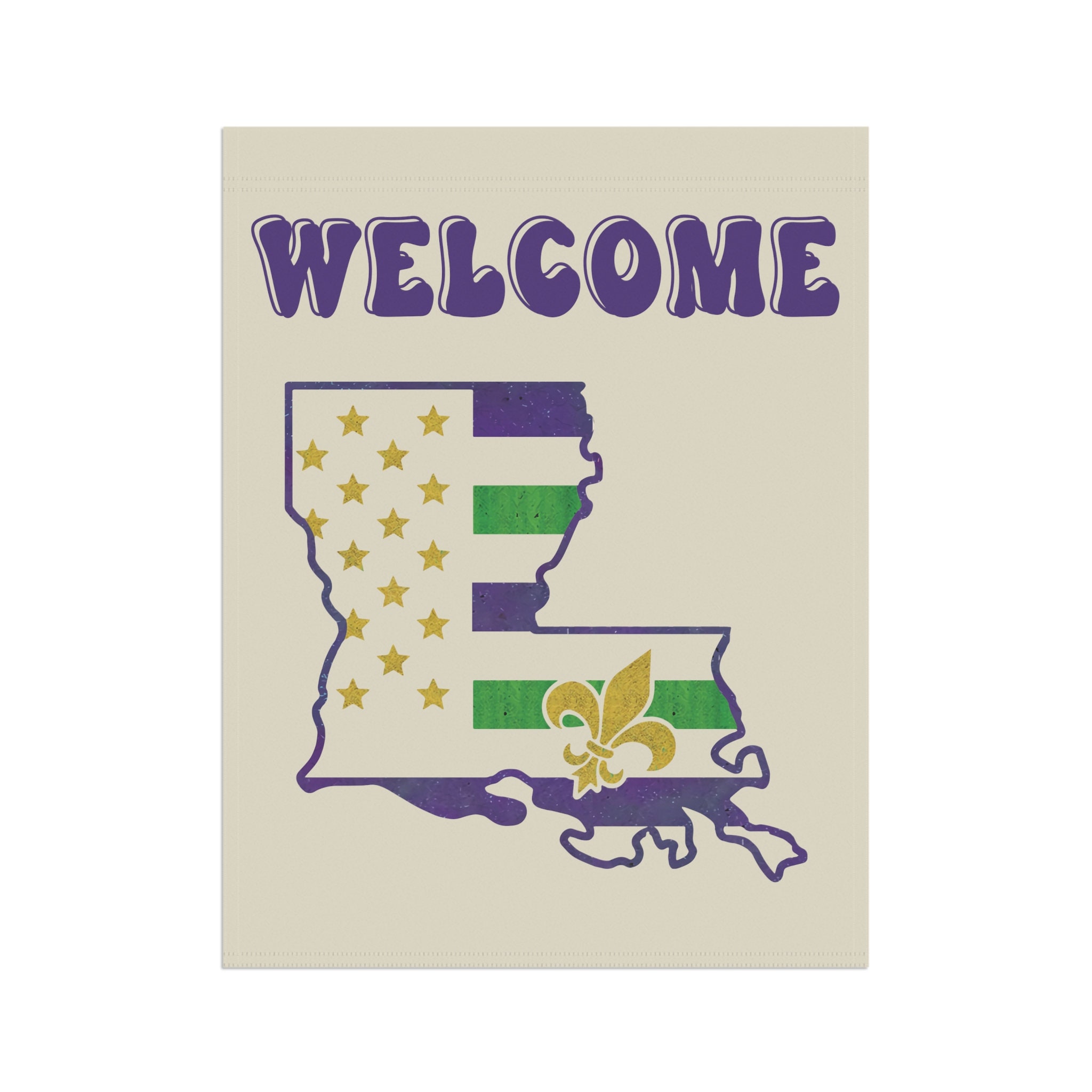 Colorful Louisiana Mardi Gras Welcome Garden Flag - Festive Decor for ...