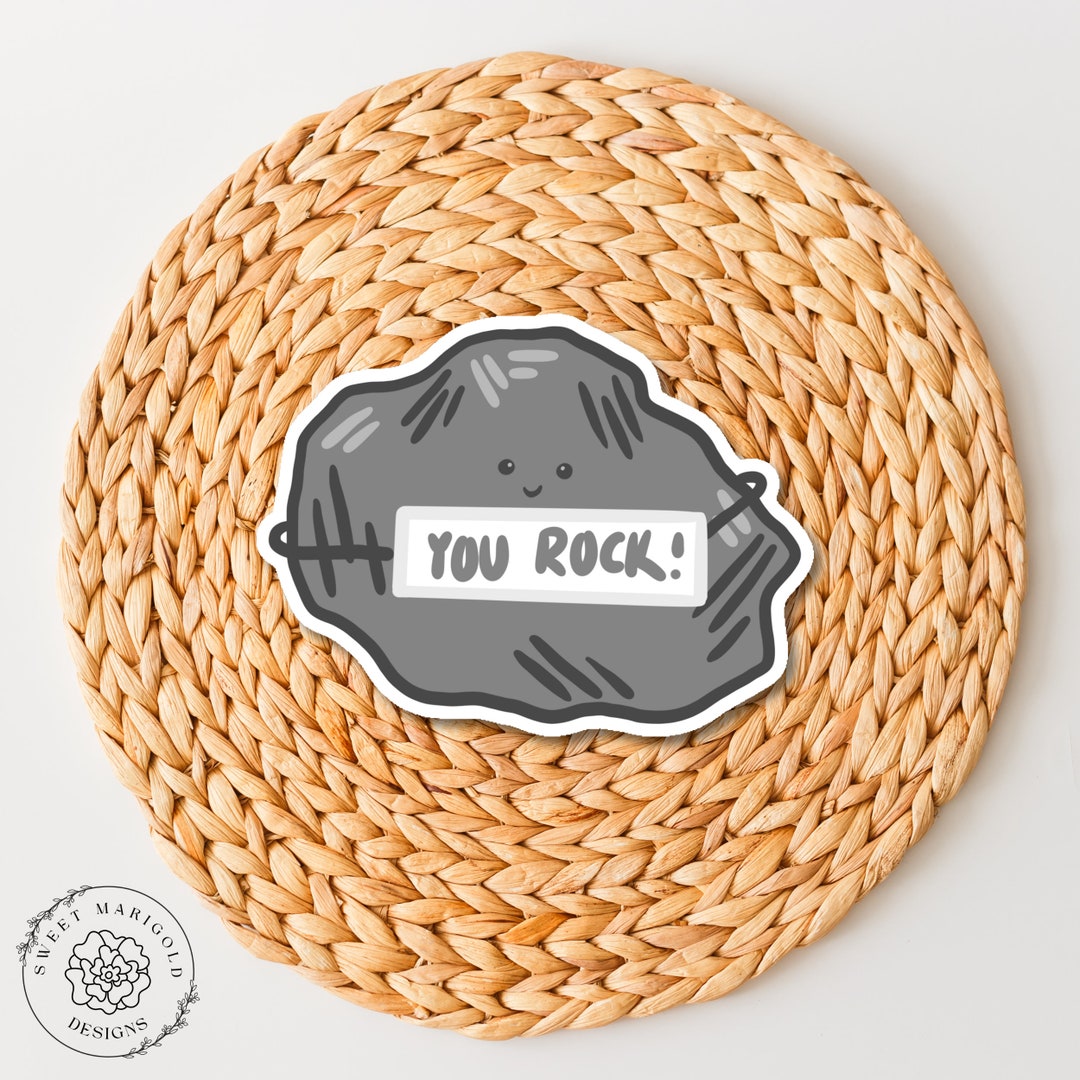 You Rock Sticker: Hand Drawn Waterproof Vinyl Decal - Etsy
