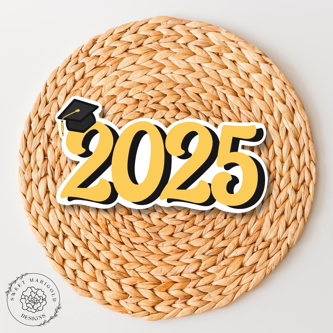 2025 Graduate Single Sticker -hand Drawn, High School, College, Senior ...