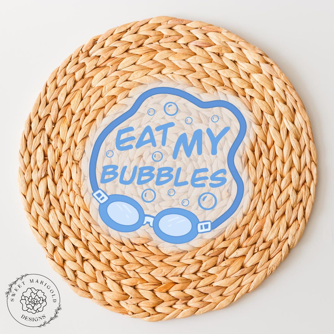 Eat My Bubbles Clear Single Sticker - Hand Drawn, Swimmer, Swim Team ...