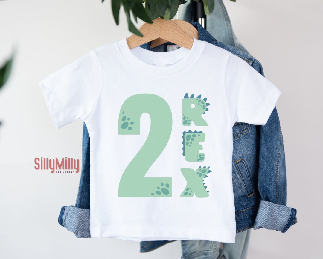 Two Rex Birthday Shirt, Dinosaur Second Birthday Party, Two Rex ...