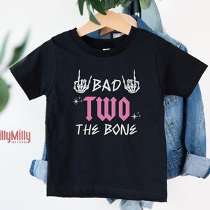 Bad Two the Bone Girl Birthday Shirt, Rock N Roll Birthday Theme ...