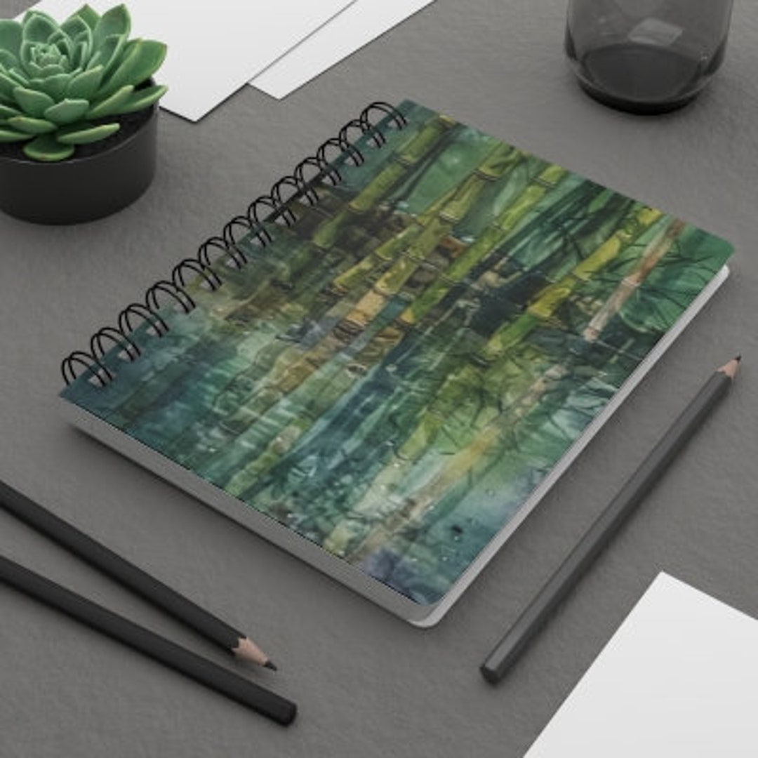 Bamboo Reflections Spiral Bound Journal | Art Notebook | Lined Journal ...