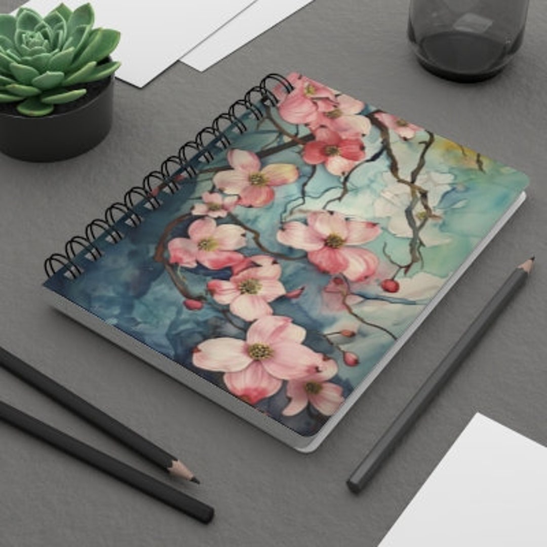 Cherry Blossom Journal | Lined Notebook | Floral Art Design |trendy ...
