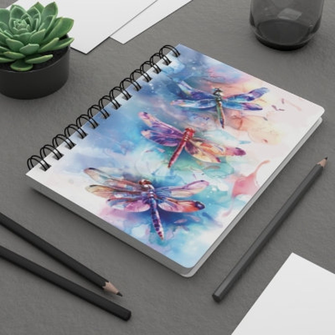 Dragonfly Journal | Spiral Bound Journal | Composition Notebook | Lined ...