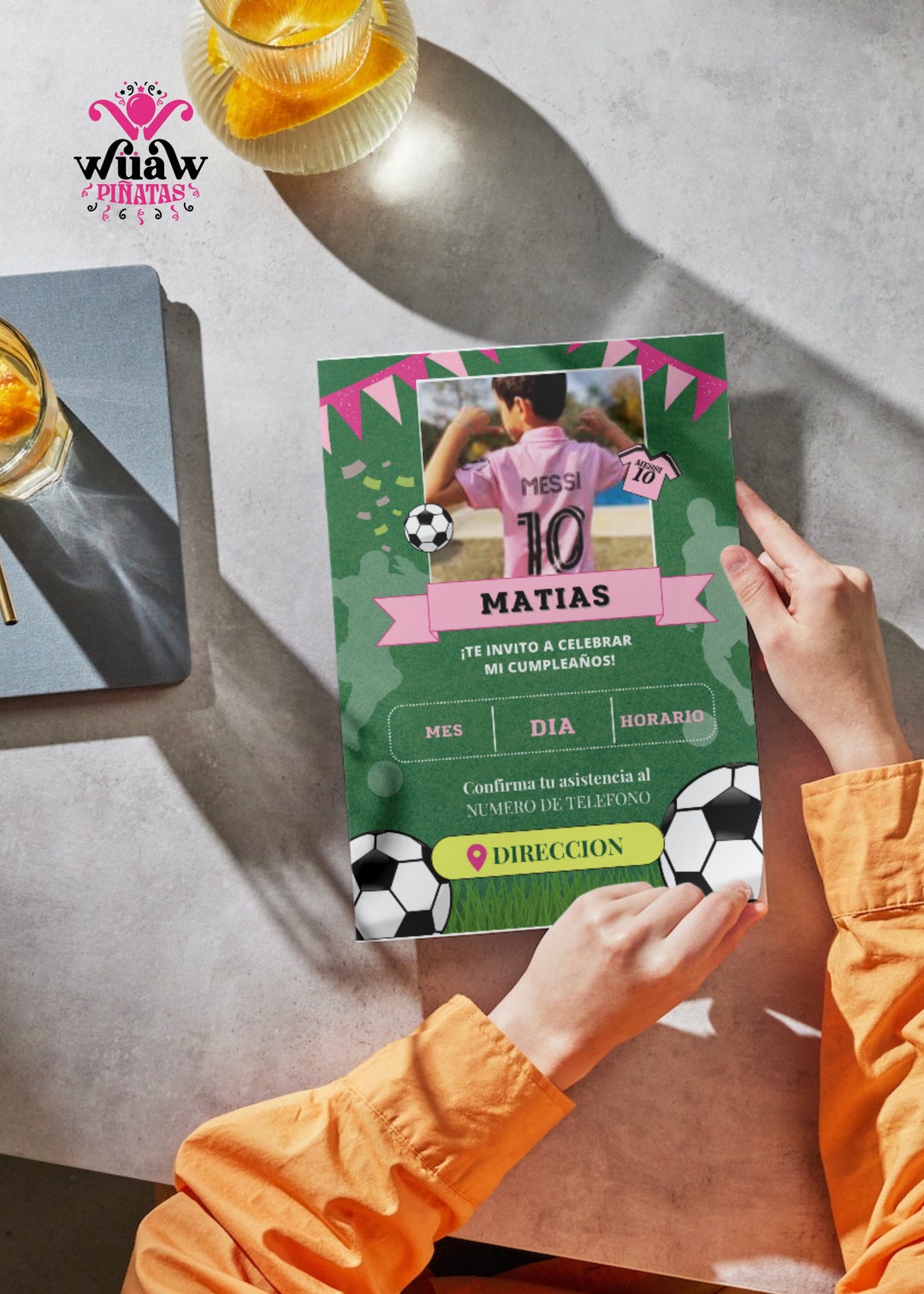 Lionel Messi Editable and Printable Invitation Card Soccer Theme - Etsy