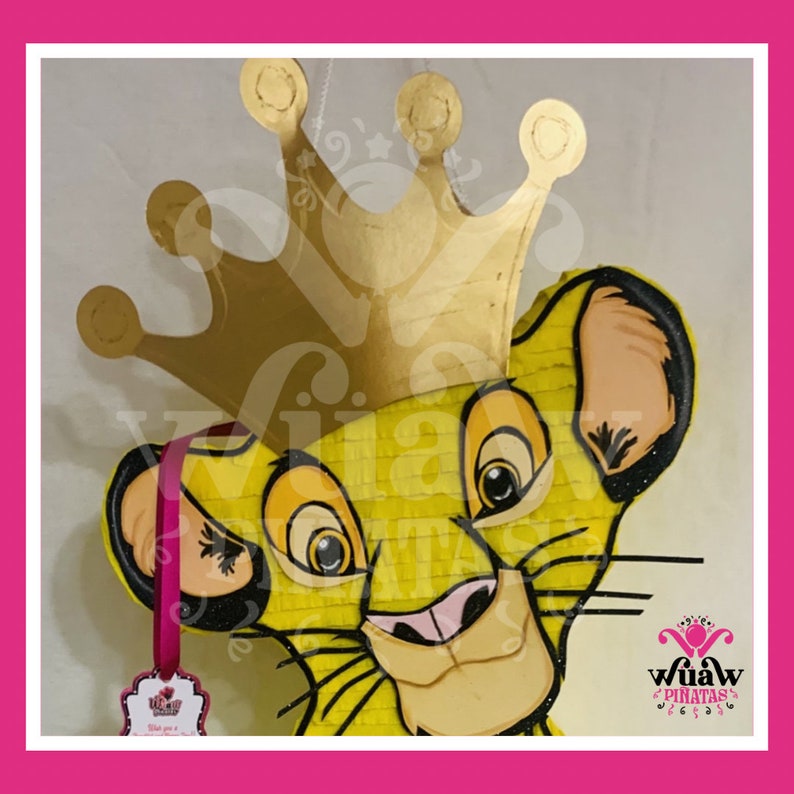 Simba's Piñata, the Lion King With Crown - Etsy