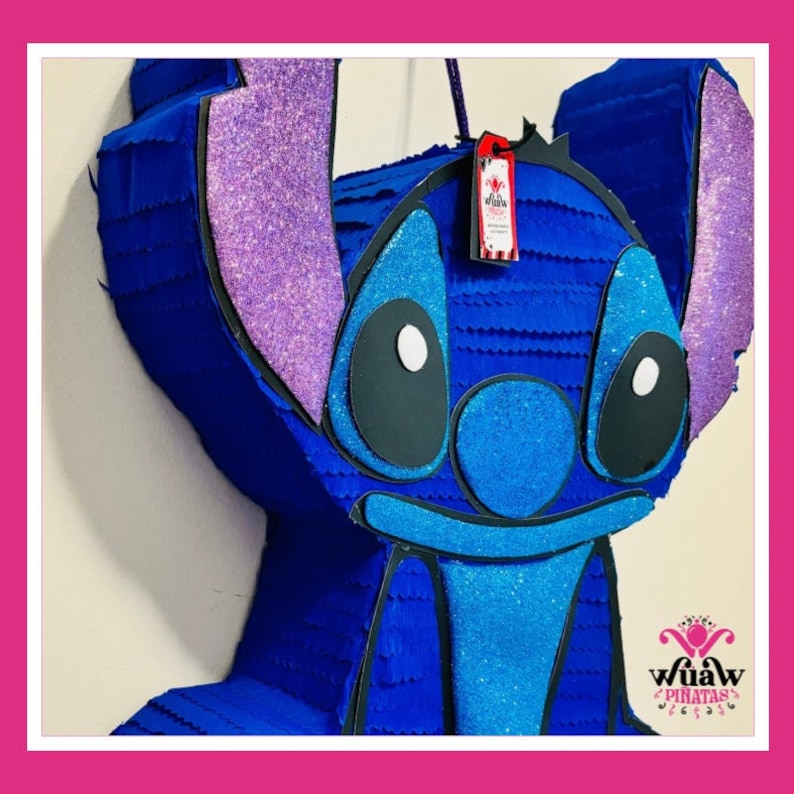 Stitch Personalized Piñata - Children's Birthday Decoration - Handmade ...
