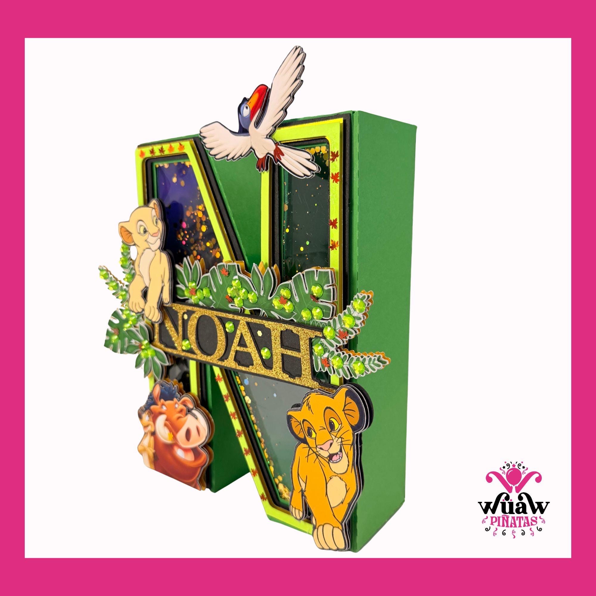 3D Shaker Letter With LED Light • Personalized • Lion King Safari ...