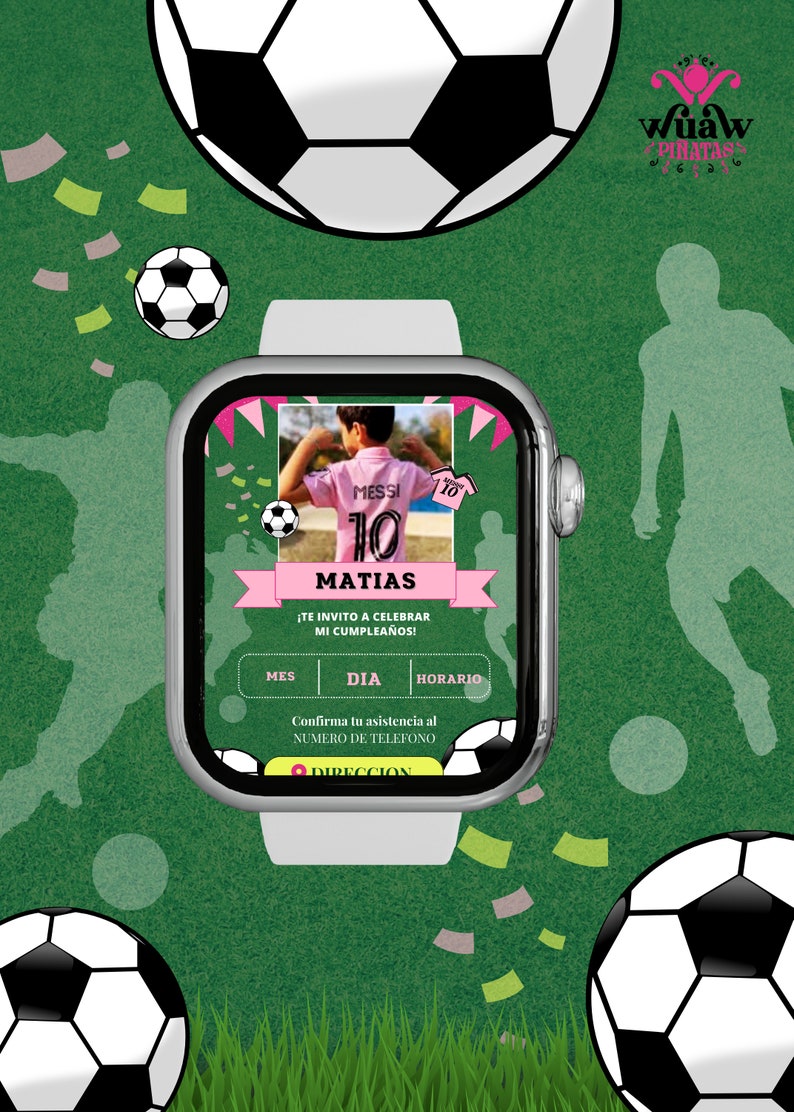 Lionel Messi Editable and Printable Invitation Card Soccer Theme - Etsy