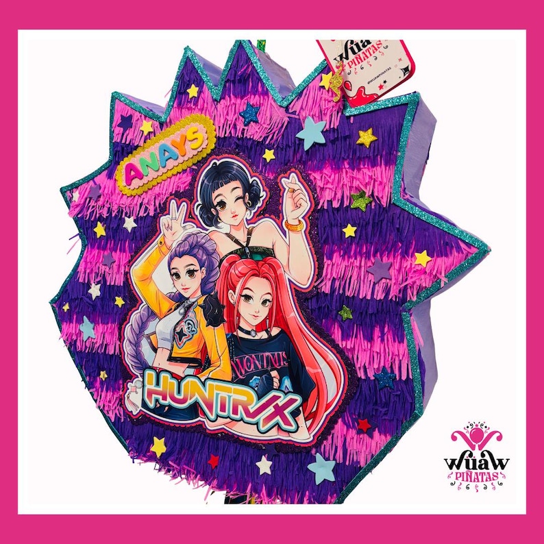 Huntrix Piñata 50cm / 19.6" – Fashion Piñata for Girls and K-pop Fans ...