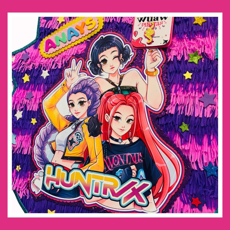 Huntrix Piñata 50cm / 19.6" – Fashion Piñata for Girls and K-pop Fans ...