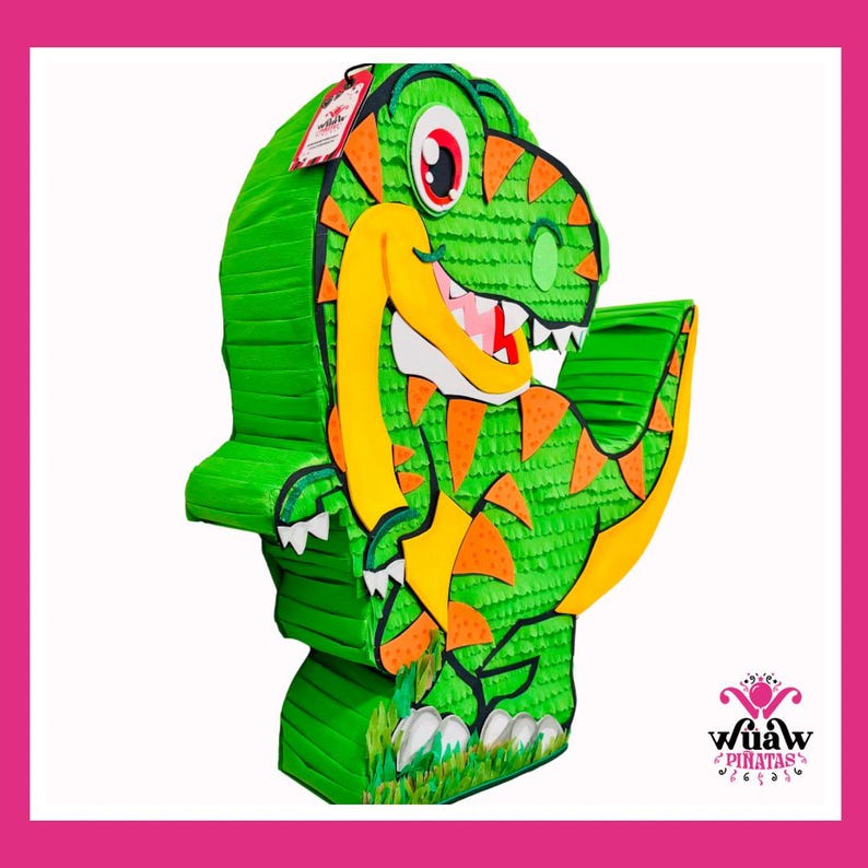 Dinosaur Piñata for Kids Birthday – T-rex Party Decoration – Handmade ...